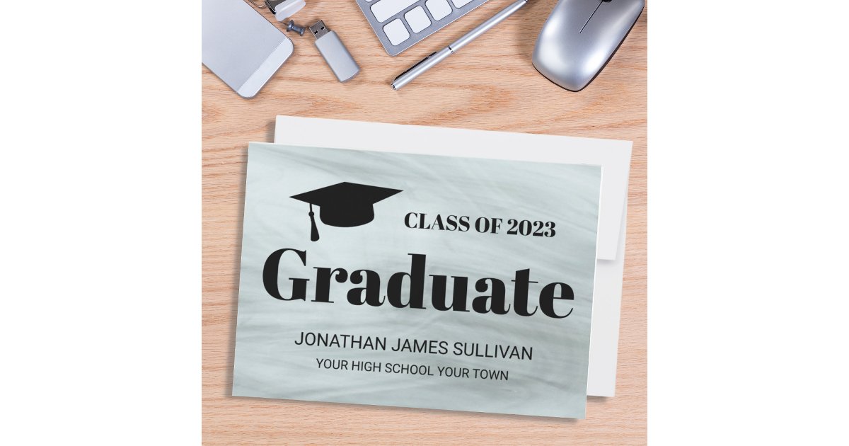 Stylish Gray 2022 Graduation Announcement | Zazzle