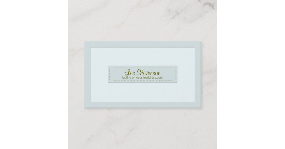 Stylish Gray Blue Business Card | Zazzle