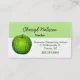 Stylish Green Apple Teacher's Business Card | Zazzle