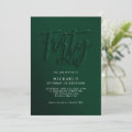 Stylish Green Script Forty 40th Adult Birthday Invitation | Zazzle