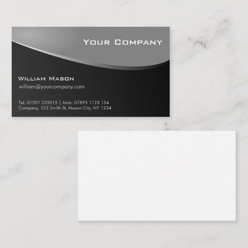 Stylish Grey, Company Business Card | Zazzle