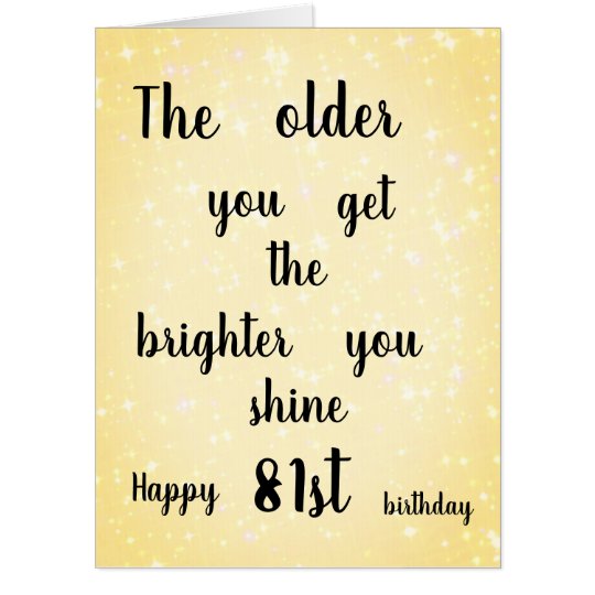 Stylish Happy 81st Birthday Card | Zazzle.com