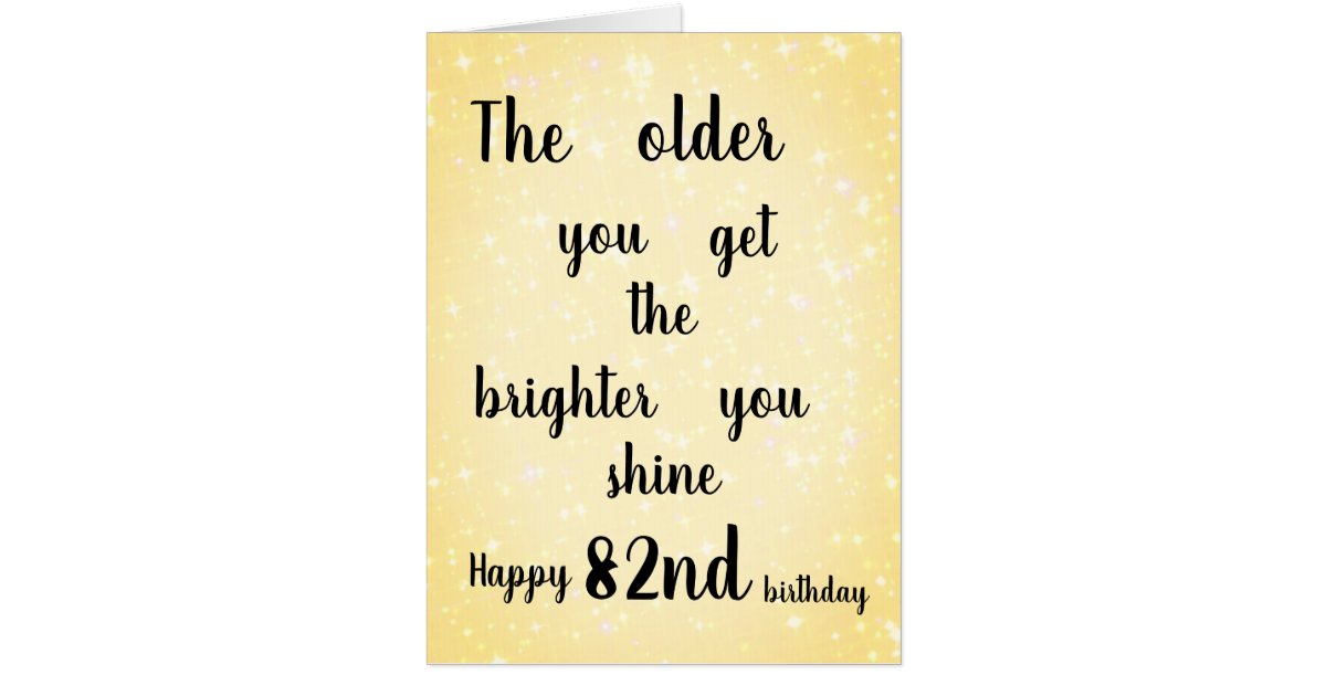 Stylish Happy 82nd Birthday Card | Zazzle