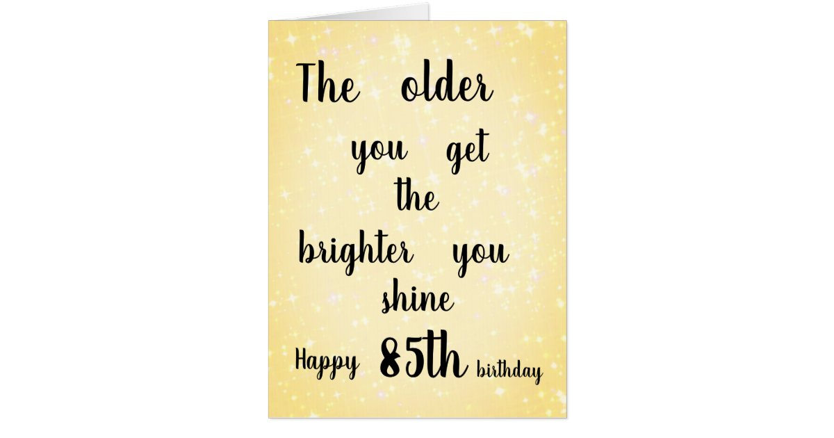Stylish Happy 85th Birthday Card | Zazzle
