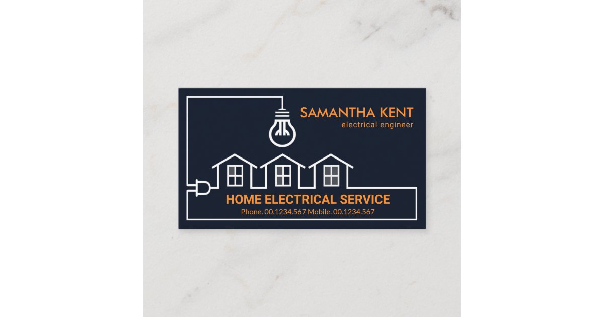 Stylish Home Electrical Wiring Circuit Electrician Business Card | Zazzle