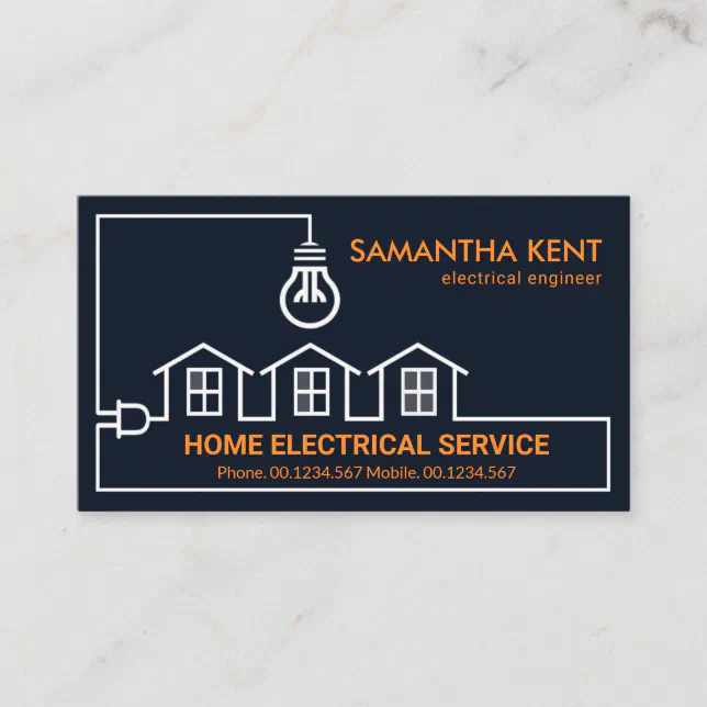 Stylish Home Electrical Wiring Circuit Electrician Business Card | Zazzle