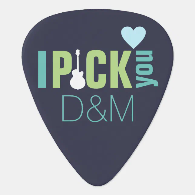 stylish I pick you, love wedding couple initials | Zazzle
