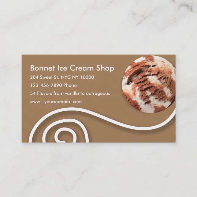 Stylish Ice Cream Business Cards | Zazzle