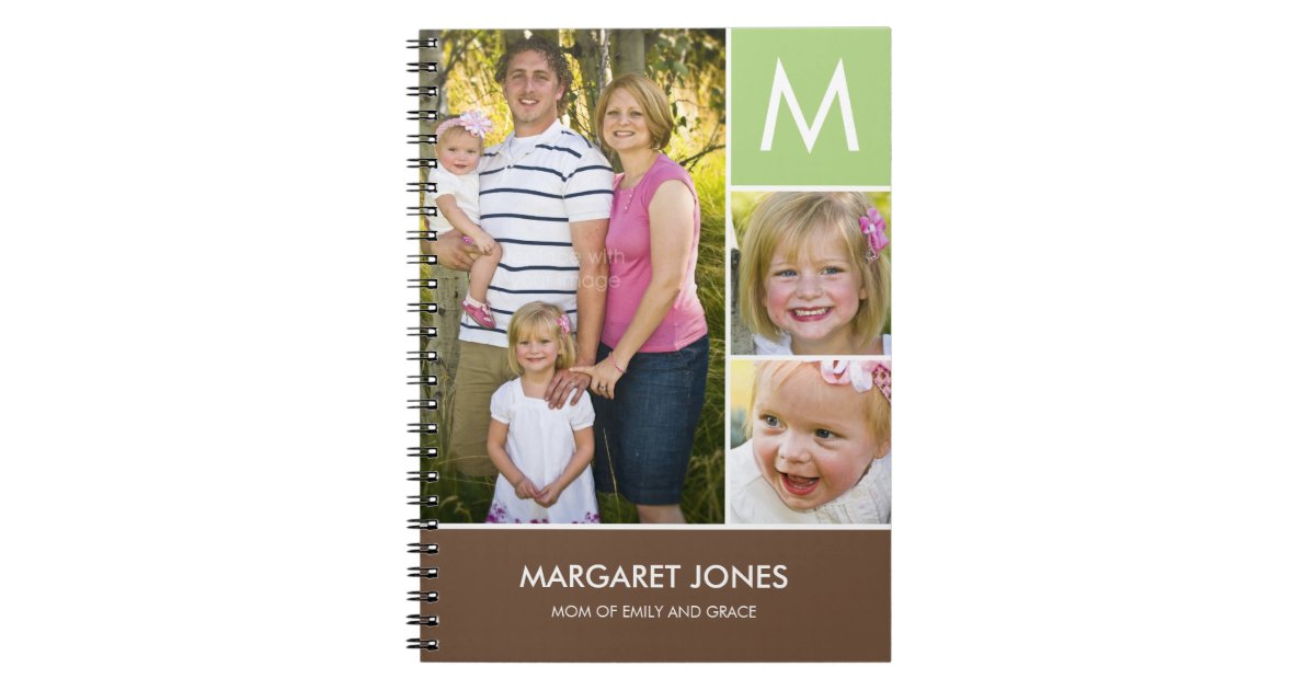 Stylish Initial Personalized Notebook | Zazzle