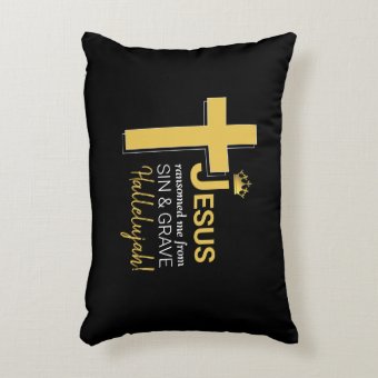 Stylish JESUS RANSOMED ME Christian Accent Pillow | Zazzle