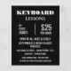 Stylish Keyboard Lessons Advertising Flyer | Zazzle