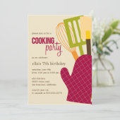 Stylish Kitchen Cooking Party Invitations | Zazzle
