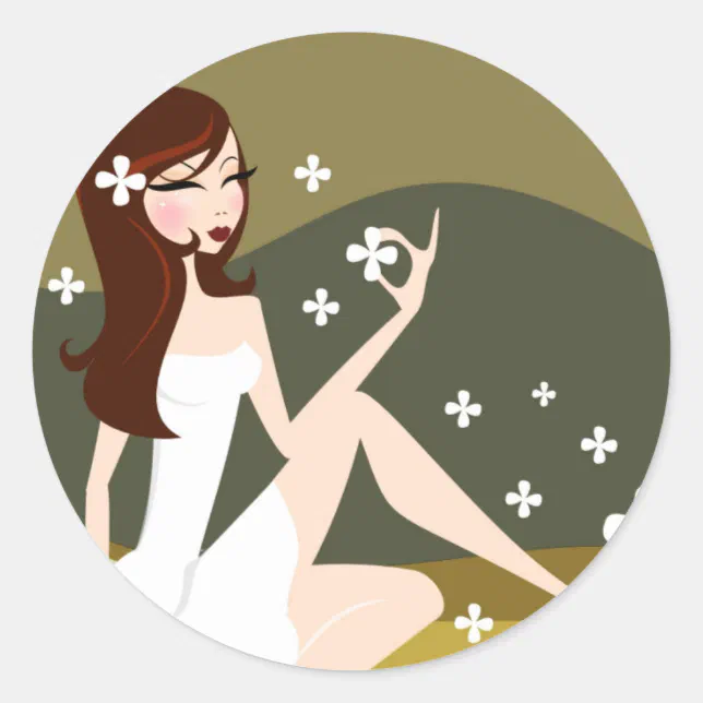 Stylish Lady - Stickers | Zazzle