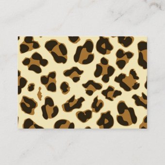 Stylish Leopard Print Business Card | Zazzle