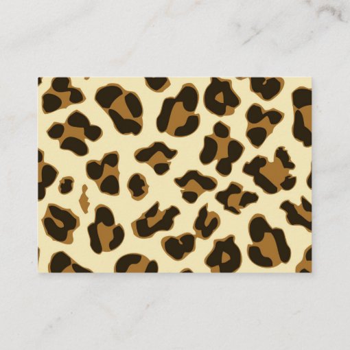 Stylish Leopard Print Business Card | Zazzle