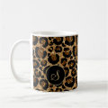 Stylish Leopard print with custom monogram Coffee Mug | Zazzle
