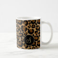 Stylish Leopard print with custom monogram Coffee Mug | Zazzle