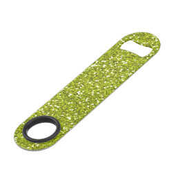 Stylish Lime Green Glitter Bar Key | Zazzle