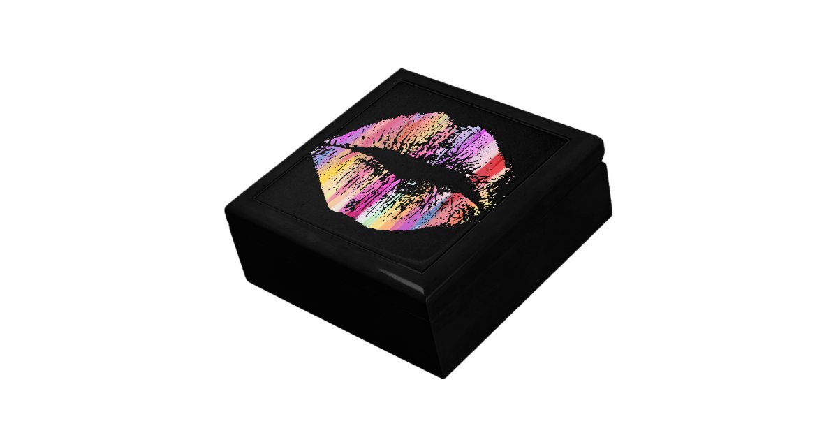 Stylish Lips #8 Keepsake Box | Zazzle