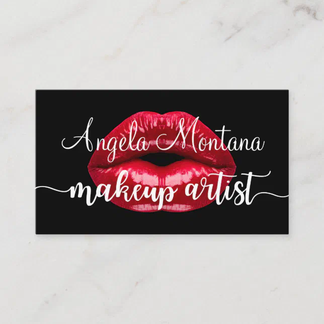 Stylish Makeup Artist Promotion Business Card | Zazzle