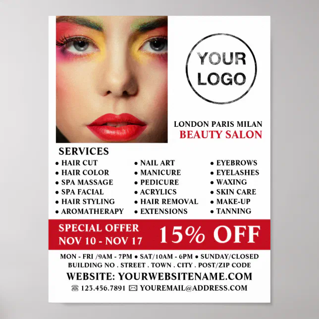 Stylish Makeup Design, Beautician, Beauty Salon Poster | Zazzle