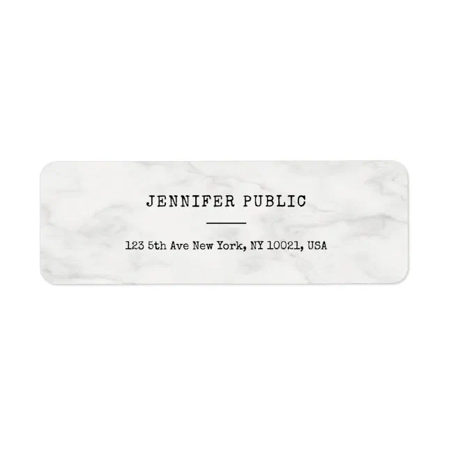 Stylish Marble Modern Simple Personalized Template Label | Zazzle