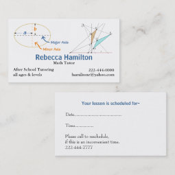 Stylish Math Tutor / Teacher's Business Card | Zazzle
