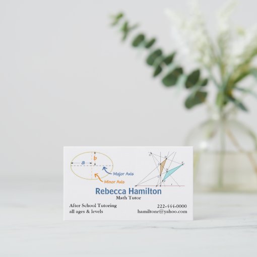 Stylish Math Tutor / Teacher's Business Card | Zazzle