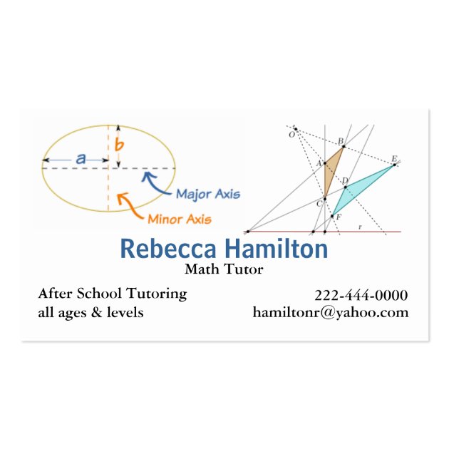 Stylish Math Tutor / Teacher's Business Card