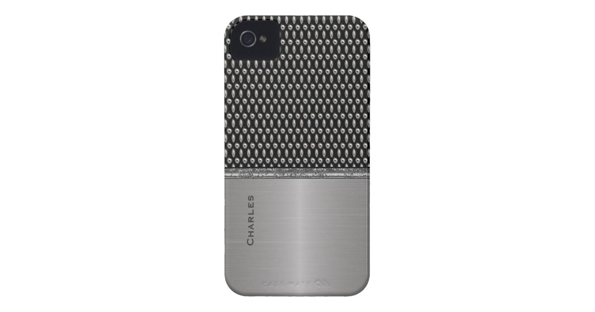Stylish Metallic Look iPhone 4 Case | Zazzle