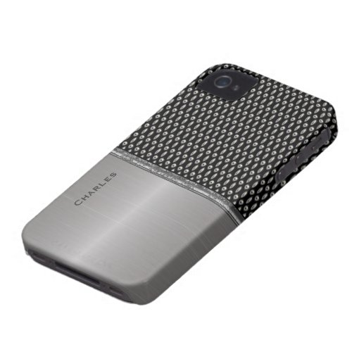 Stylish Metallic Look iPhone 4 Case | Zazzle