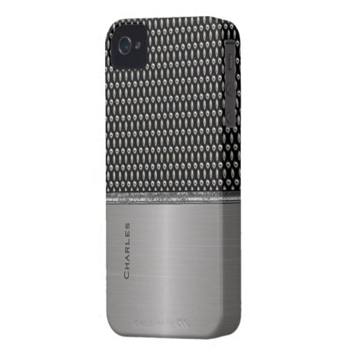 Stylish Metallic Look iPhone 4 Case | Zazzle