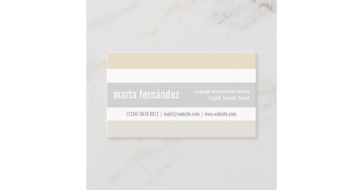 Stylish minimalist language translator card | Zazzle