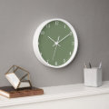 Stylish Minimalist Sage Green Wall Clock | Zazzle