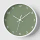 Stylish Minimalist Sage Green Wall Clock | Zazzle