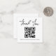 stylish minimalist thank you business qr code note card | Zazzle