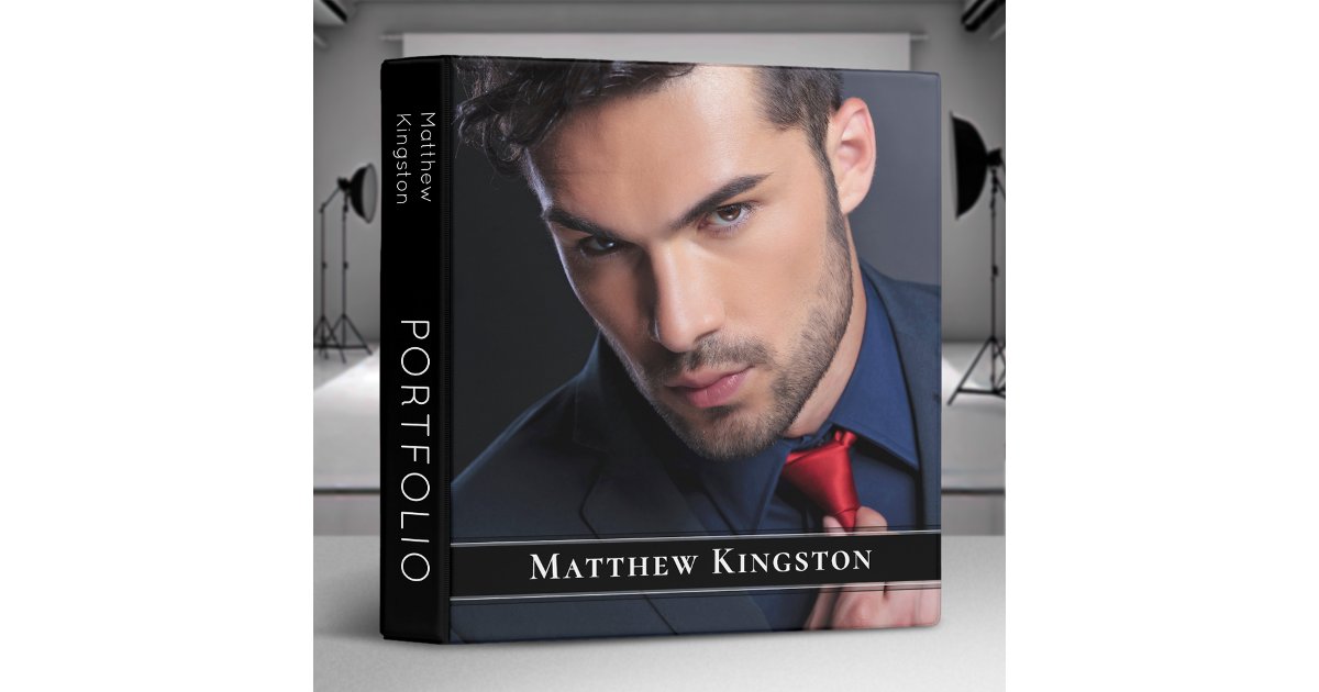 Stylish Modern Actor Model Portfolio Photo Binder | Zazzle