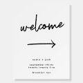 Stylish Modern Black White Direction Welcome Sign | Zazzle