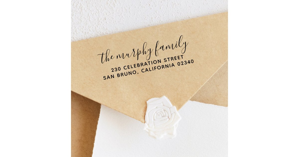 Stylish Modern Bold Return Address Self-inking Stamp | Zazzle
