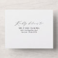 Stylish Modern Calligraphy Wedding All In One Invitation | Zazzle