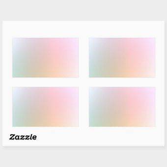 Stylish Modern Colorful Blank Template Trendy Rectangular Sticker | Zazzle