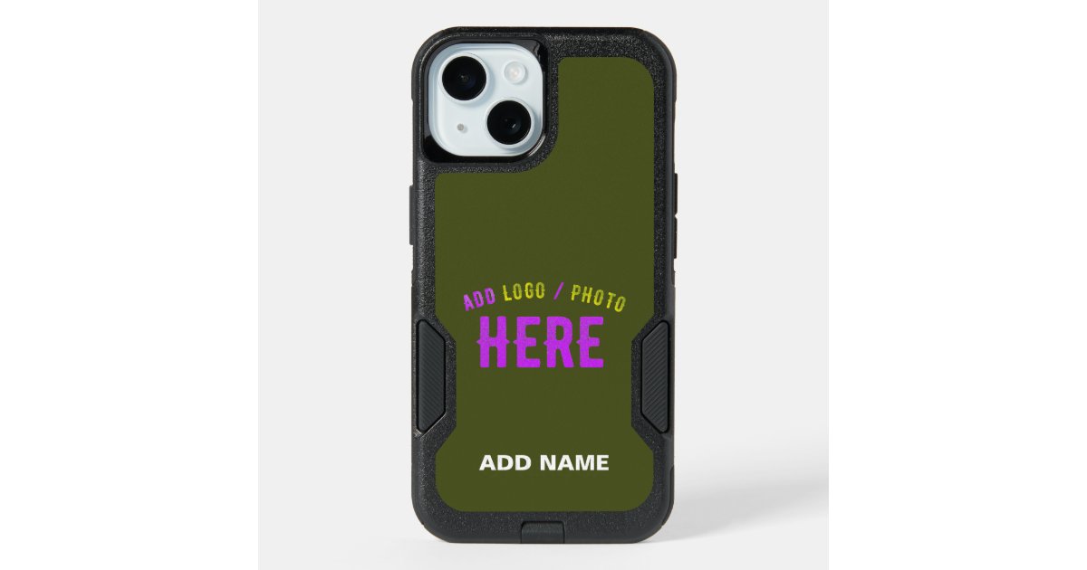 STYLISH MODERN CUSTOM ARMY GREEN VERIFIED BRANDED iPhone 15 CASE | Zazzle
