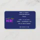 STYLISH MODERN CUSTOM NAVY BLUE VERIFIED BRANDED CALLING CARD | Zazzle
