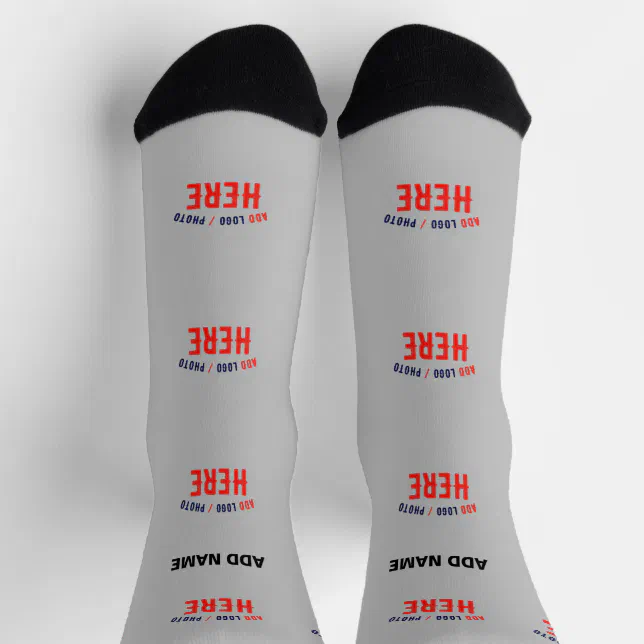 STYLISH MODERN CUSTOMIZABLE ASH VERIFIED BRANDED SOCKS | Zazzle