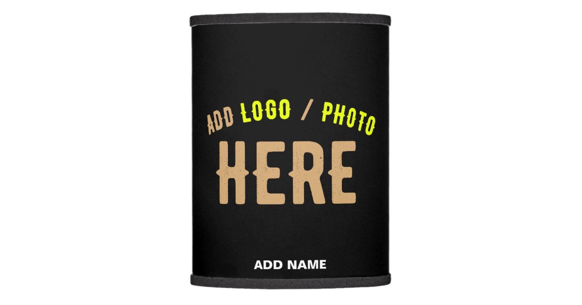 STYLISH MODERN CUSTOMIZABLE BLACK VERIFIED BRANDED LAMP SHADE | Zazzle