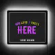 STYLISH MODERN CUSTOMIZABLE BLACK VERIFIED BRANDED LED SIGN | Zazzle