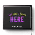 STYLISH MODERN CUSTOMIZABLE BLACK VERIFIED BRANDED LED SIGN | Zazzle