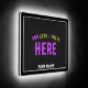STYLISH MODERN CUSTOMIZABLE BLACK VERIFIED BRANDED LED SIGN | Zazzle