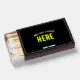 STYLISH MODERN CUSTOMIZABLE BLACK VERIFIED BRANDED MATCHBOXES | Zazzle