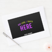 STYLISH MODERN CUSTOMIZABLE BLACK VERIFIED BRANDED RECTANGULAR STICKER ...